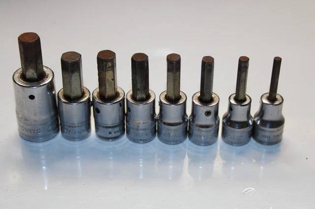 SNAP-ON TOOLS METRIC Standard Hex Bit Socket Driver SET USA 207EFAMY ...