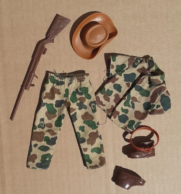 BIG JIM VESTITO Outfit Safari Cacciatore Camo Jungle Jungla Mattel 1971 ...