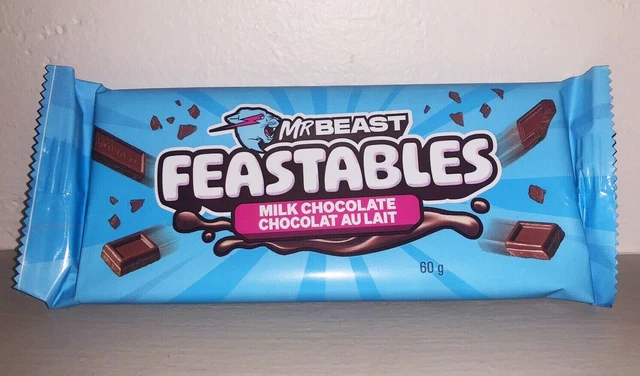 MR BEAST FEASTABLES Milk Chocolate Bar, MrBeast Original Feastable Eng ...