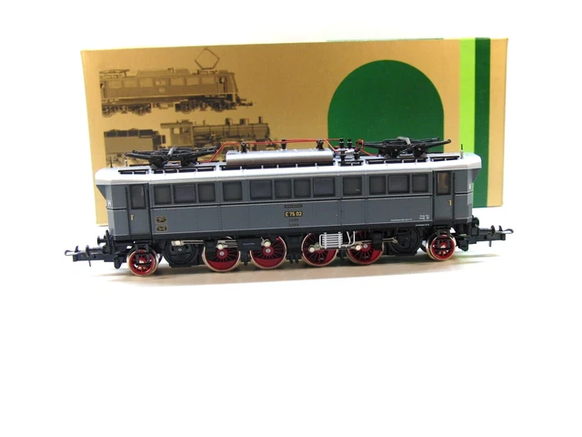 TRIX H0 2432 locomotiva elettrica E75 02, DRG, luce, DC, NEM, NUOVO in IMBALLO ORIGINALE ...