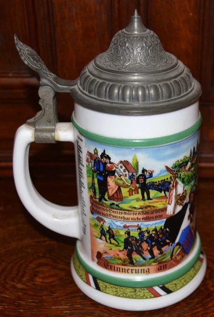 RESERVISTENKRUG GARNISON TRIER 161, Original BMF Bierseidel, Replika ...