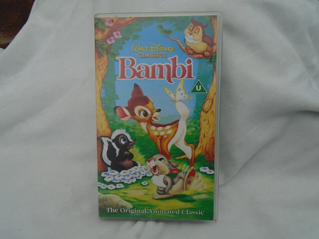 VHS WALT DISNEY Classics Bambi Cert U £1.00 - PicClick UK