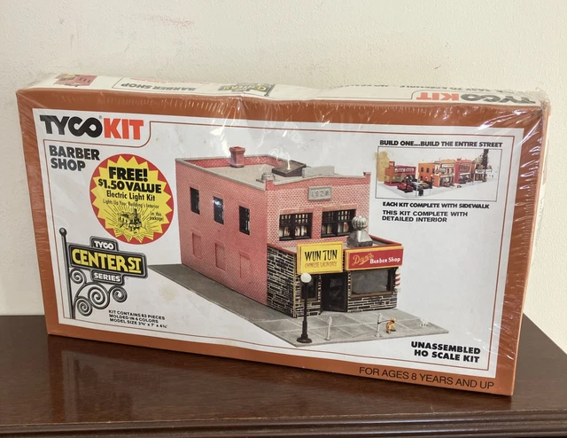 NEW SEALED VINTAGE TycoKit Barber Shop HO Scale Model Train Set Layout ...