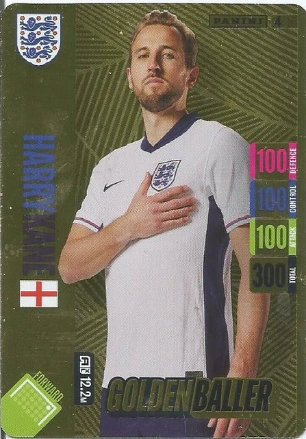 PANINI ENGLAND 2024 Adrenalyn Xl Golden Baller Harry Kane Card Mint £2. ...