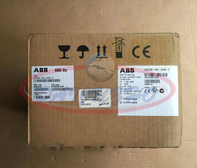 1PC NEW ABB Inverter ACS150-01E-07A5-2 1P AC200V~240V 1.5KW £385.90 - PicClick UK