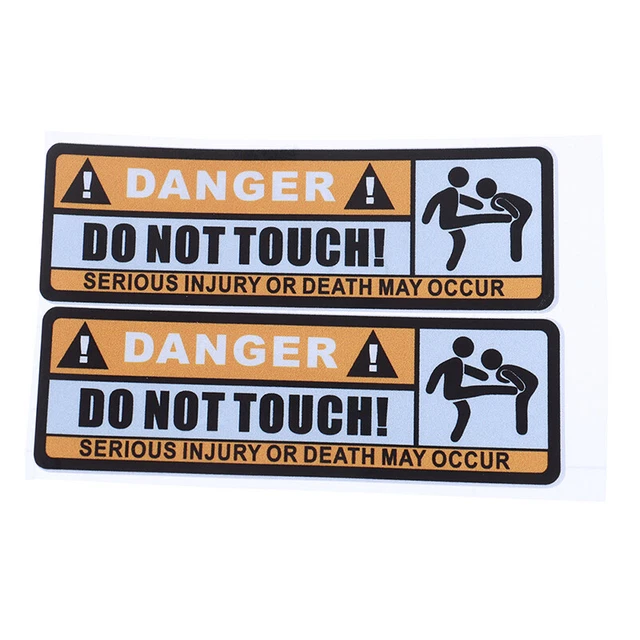 DO NOT TOUCH Car Sticker Warning Sign Waterproof PVC Personalized Cars ...