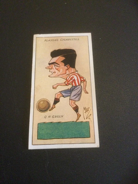 JOHN PLAYER FOOTBALL Caricatures By "Mac” (1927) Card 14 G.h. Green ...