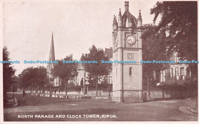 R239302 NORTH PARADE and Clock Tower Ripon N and A C B British ...