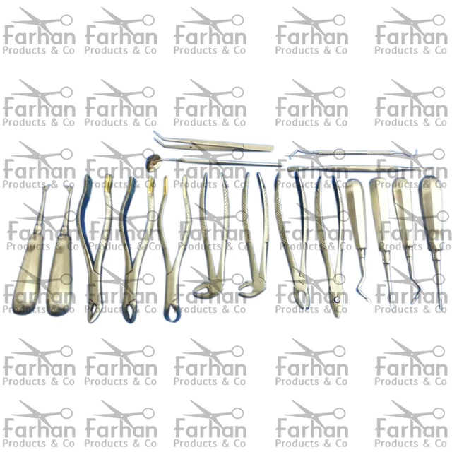 BASIC ORAL DENTAL Surgery Extraction Elevators Forceps Instruments Kit Set EUR 117,98 - PicClick FR