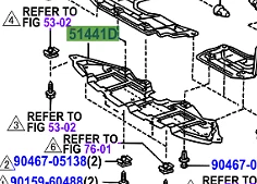 GENUINE TOYOTA COROLLA 2001-2007 Engine Under Cover 51451-13030 £141.55 ...