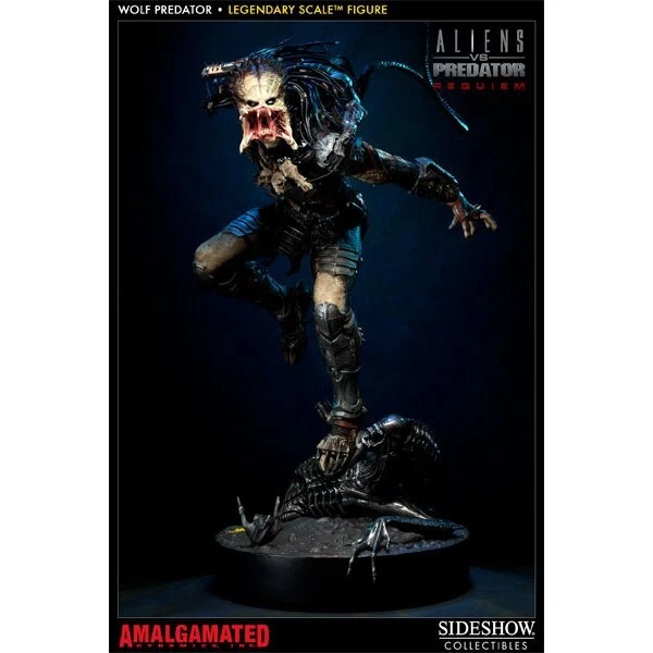 FIGURINE ÉCHELLE LÉGENDAIRE Sideshow Collectibles Wolf Predator EUR 3. ...