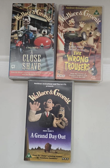 RARE WALLACE & Gromit Trilogy VHS Video Collection Aardman BBC 1990s £ ...