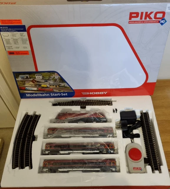 PIKO HO GAUGE Modellbahn Taurus Railjet & 3 Coaches Start-Set 57172 ...