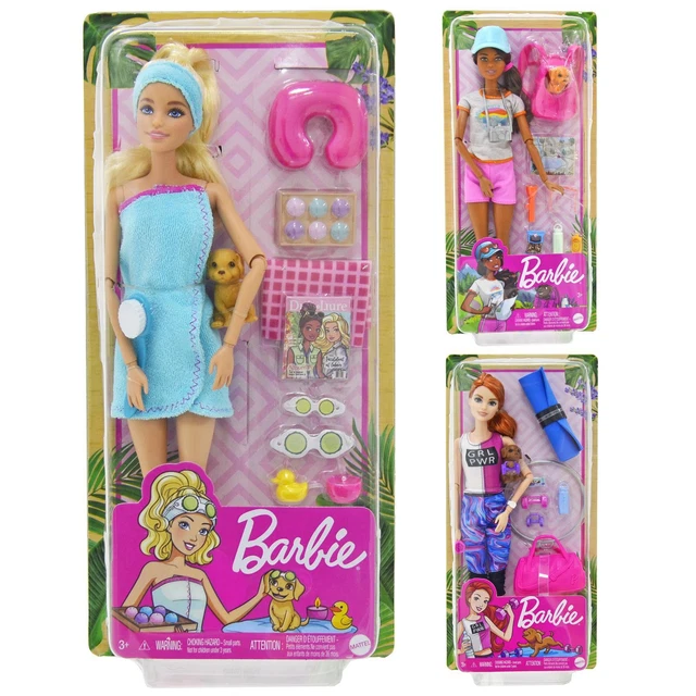 BARBIE DOLL WELLNESS Collection Self Care Spa Hike Workout 9 ...