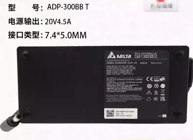 DELTA ADP-300BB T 20V 15A 7.4*5.0 Power Adapter Charger £155.51 ...
