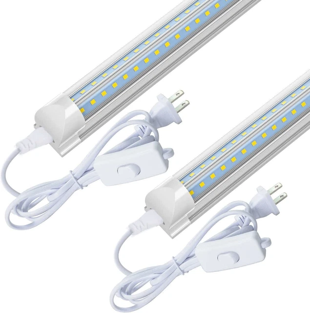 2 PACK 2FT LED Tube Light Bulb T8 24W High Output Ceiling Shop Light ...