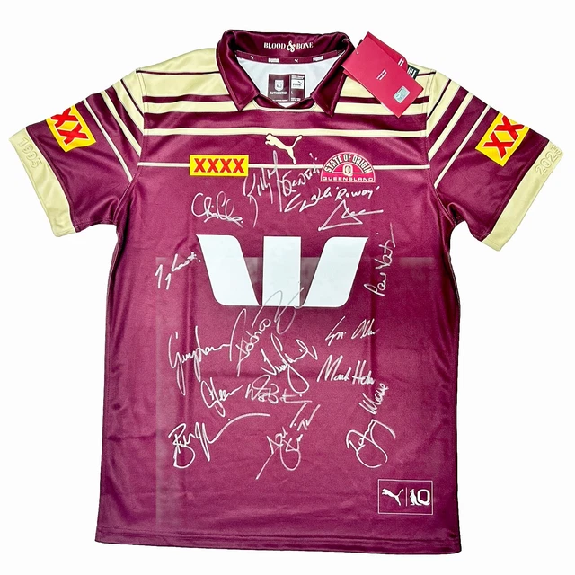SIGNED 1995 QLD Maroons State Of Origin 2025 Rugby League 30 Year ...