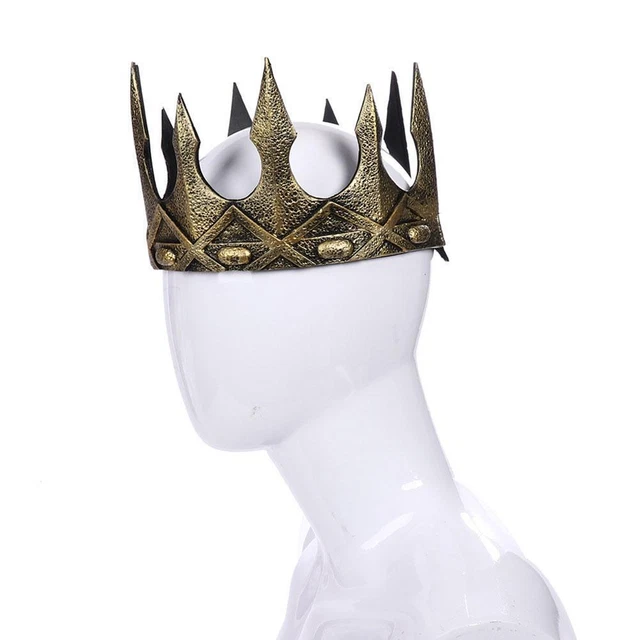 VINTAGE KING CROWN Viking Stage Costume Prop Halloween Cosplay Decor £6 ...