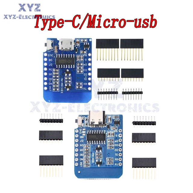 WEMOS D1 MINI ESP8266 ESP-12F WIFI Development Board CH340G TYPE-C ...