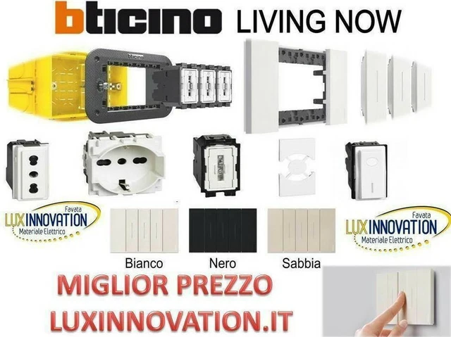 BTICINO LIVING NOW k4001 k4005 Kw4180 kw00 k4703 MODULI STOCK presa ...