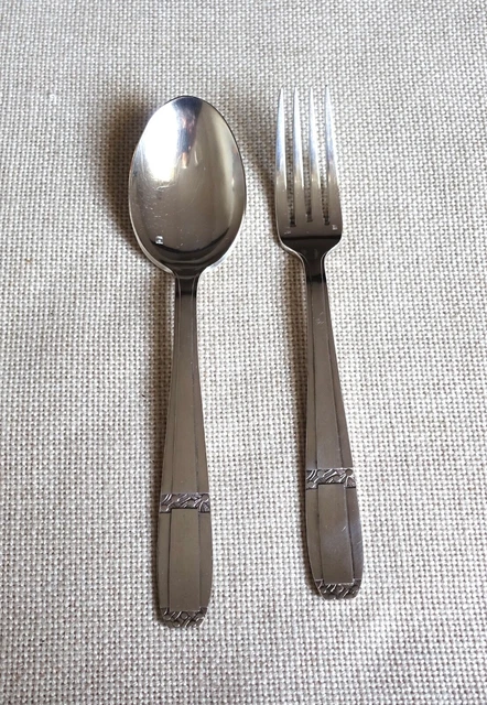 COFFRET ÉCRIN 2 couverts cuillère fourchette - Métal argenté Argental ...