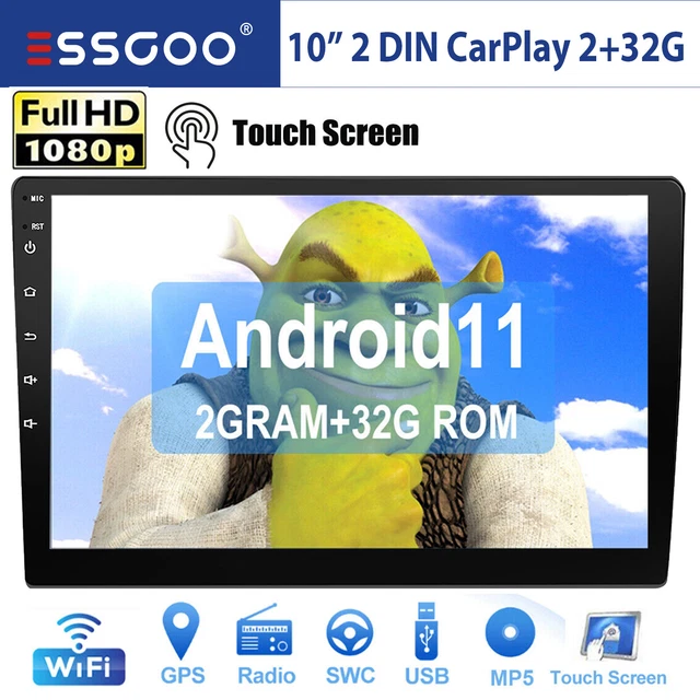 ESSGOO 10& AUTORADIO Apple Carplay Android 11 Auto 2+32G GPS WiFi USB RDS EUR 111,99 - PicClick IT
