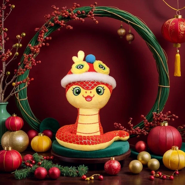 SNAKE PLUSH REALISTIC Chinese Snake Plush 2025 Chinese New Year Snake ...