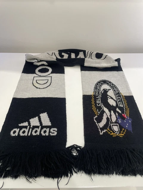 2004 OFFICIAL ADIDAS Collingwood Magpies AFL Scarf Vintage Retro $50.00 ...