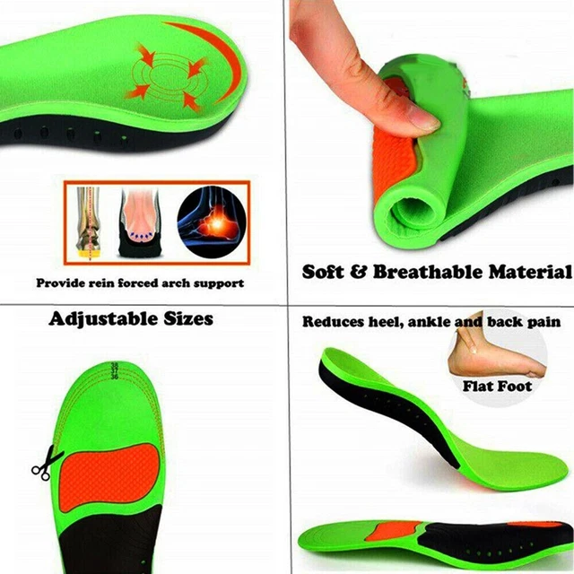 SHOE INSERTS SPORT Insoles Bottom EVA+elastic Heel Orthopedic Shock ...