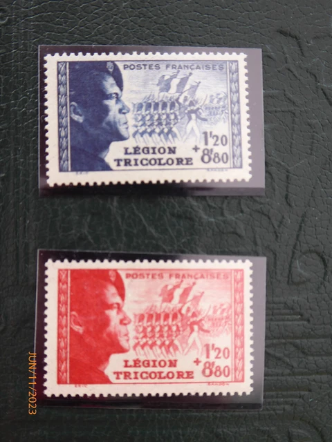 TIMBRE FRANCE &LA légion tricolore" N° 565 et 566, neufs. EUR 3,75 ...