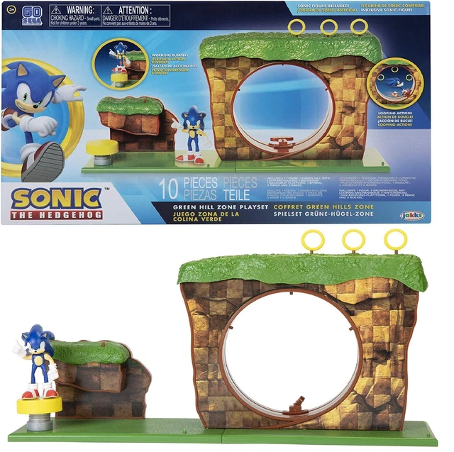JAKKS PACIFIC SONIC The Hedgehog Green Hill Zone Figurine Playset Ages ...