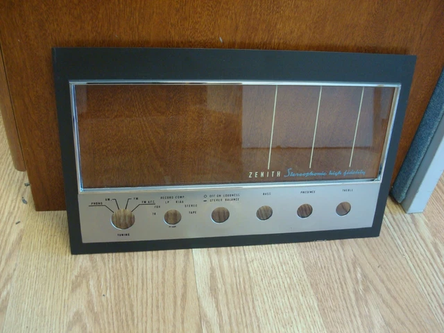 ZENITH TUBE CONSOLE Radio Dial Glass Cover Model 2560 Chassis 8B24-7B31 ...