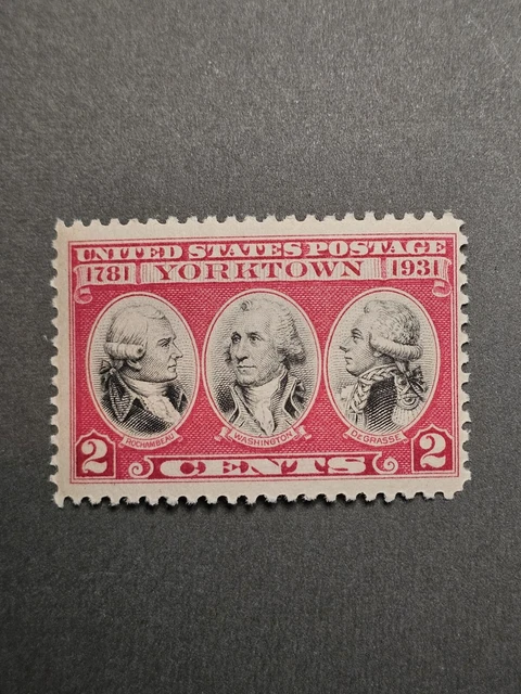 VINTAGE UNUSED US Postage Stamp .. 2c YORKTOWN stamp of 1931.. Pack of ...