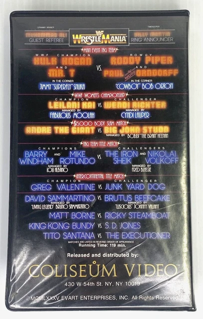 WWF WRESTLEMANIA VHS Coliseum Video Tape WWE Professional Pro Wrestling ...