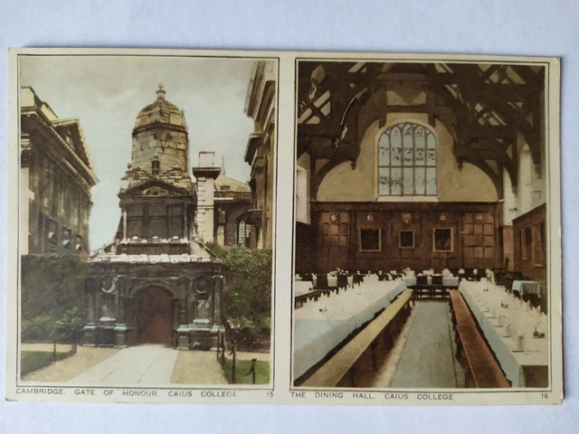 CAMBRIDGE GATE OF Honour and Dining Hall Caius College Postcard ...
