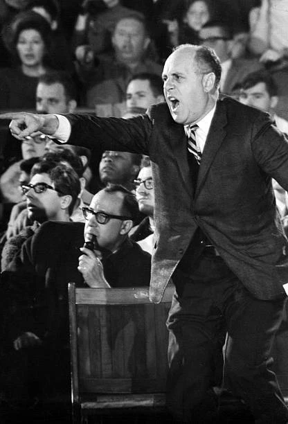 BOSTON CELTICS HEAD coach Red Auerbach on sidelines during game vs- Old ...