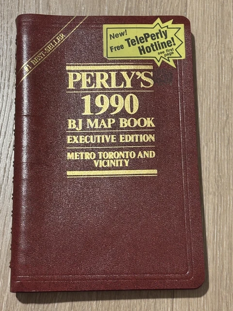 1990 PERLY METRO Toronto Executive Edition BJ Map Book street guide ...