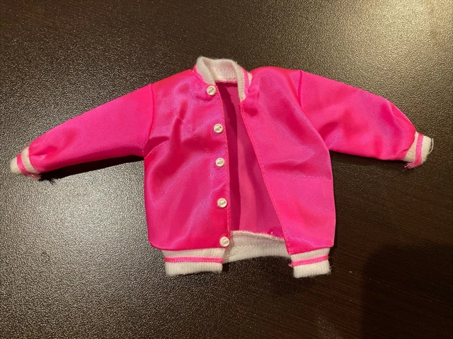 BARBIE PINK SATIN Jacket Doll Clothes Accessory Shiny Pink Label ...