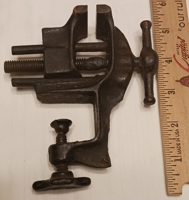 ANTIQUE CAST IRON Small Bench Vise Gunsmith Jeweler Watchmaker ...