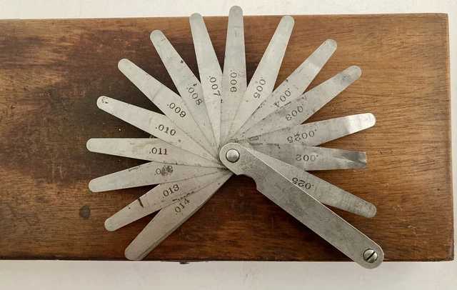VINTAGE LUFKIN No. 126T FEELER GAGE Range .002/.025 Made Saginaw Mich ...