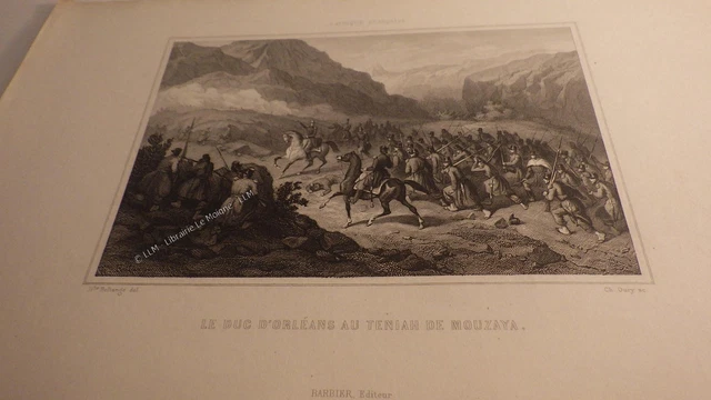 1850.DUC D''ORLEANS AU teniah de Mouzaia (gravure.orientalisme.Algerie ...