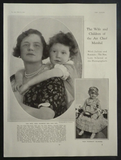 LADY SALMOND MONICA Margaret Grenfell Julian Rosemary Laura 1931 Photo ...