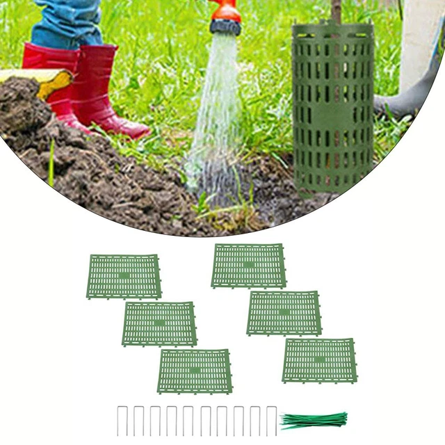 EASY INSTALLATION PLANT and Tree Trunk Protectors Plastic Bark Shield ...