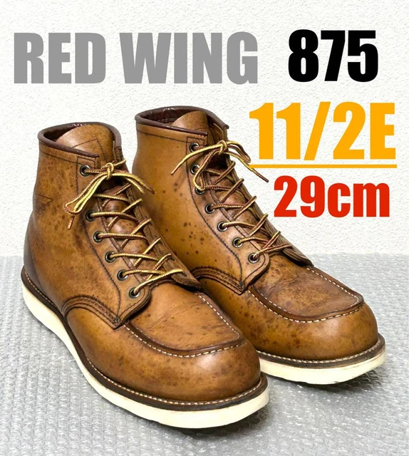RED WING MEN'S 875 Classic Moc Toe Work Boots Brown Genuine Leather ...