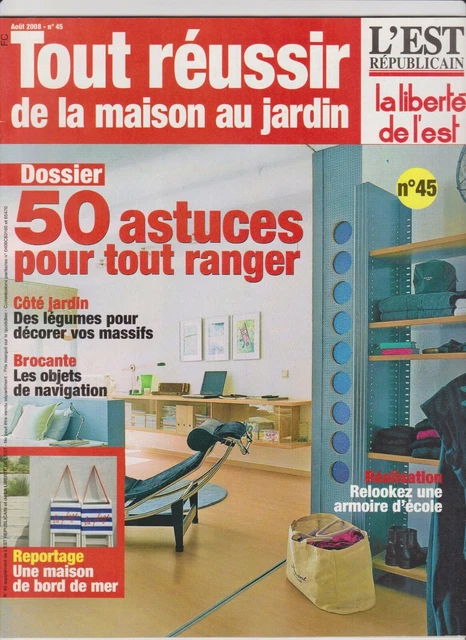MAGAZINE TOUT REUSSIR De La Maison Au Jardin D'aout 2008 N° 45 EUR 3,99 ...