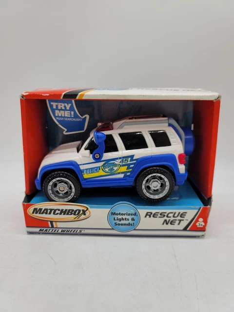 MATCHBOX RESCUE NET Motorized Light And Sounds 45 Police Car Toy Model ...