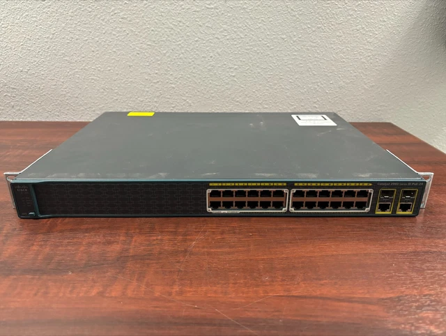 USED-CISCO CATALYST 2960-24PC-S V06 Port POE Switch w/ Rackmount Ears ...