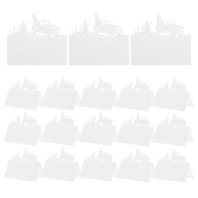 50 PCS CHRISTMAS Table Name Tags Cards for Setting Holiday Event Place ...