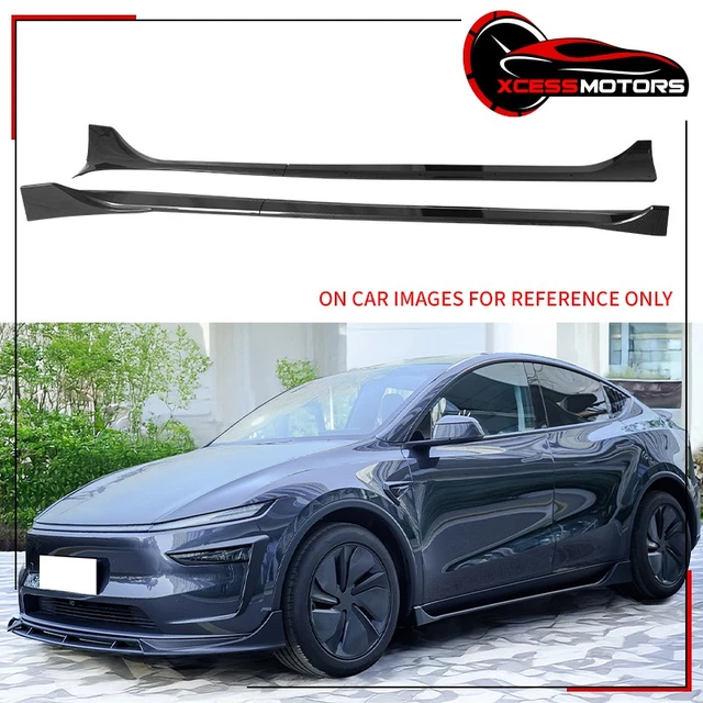 SIDE SKIRTS PANELS For 2025-2026 Tesla Model Y Juniper Carbon Fiber ...