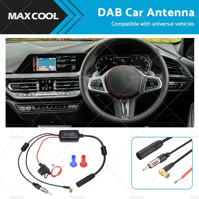 CAR AM FM DAB + Amplifier Booster Radio Stereo Antenna Adapter 12V-24V ...